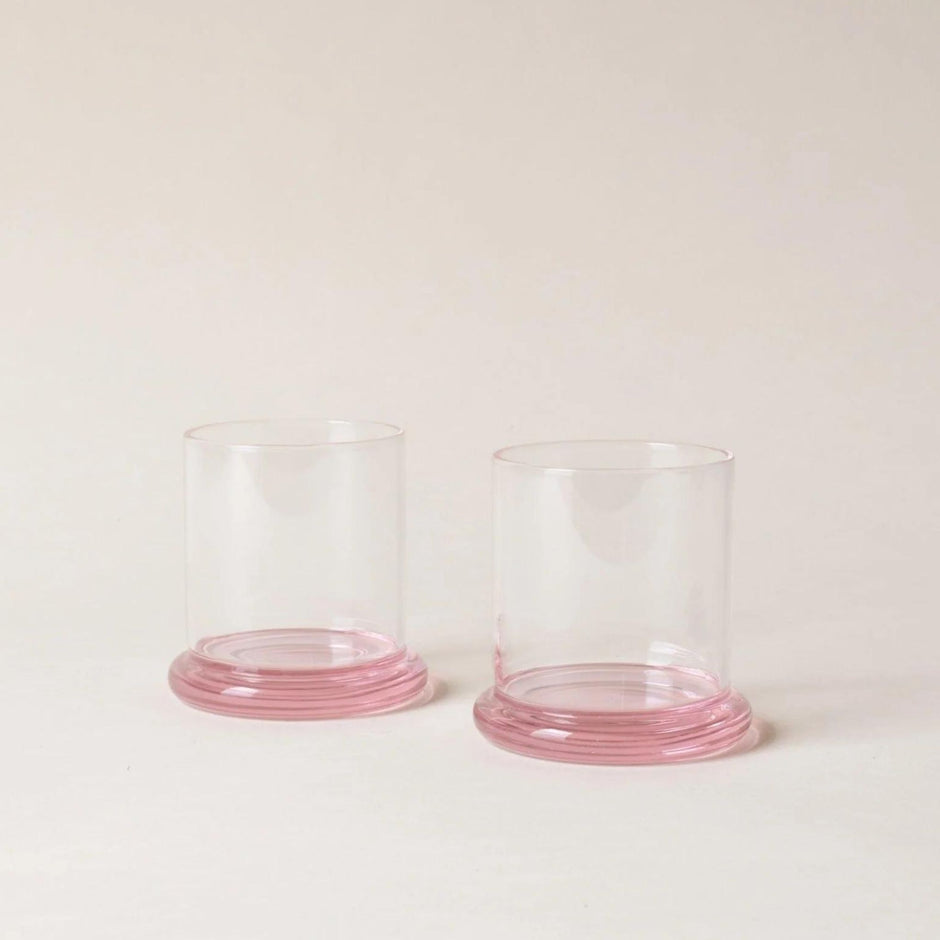 Sophie Lou Jacobsen, Drinking Glass Set, Fritter Tumbler, Pink – DOMA
