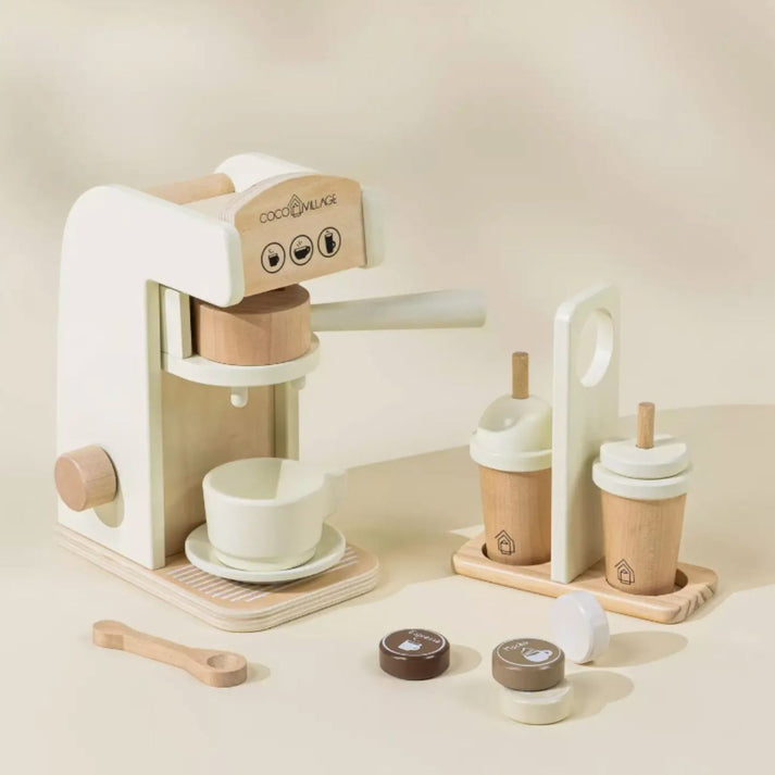 Coco Village, Kid Coffee Maker Set, Wooden Toys for Toddlers – DOMA