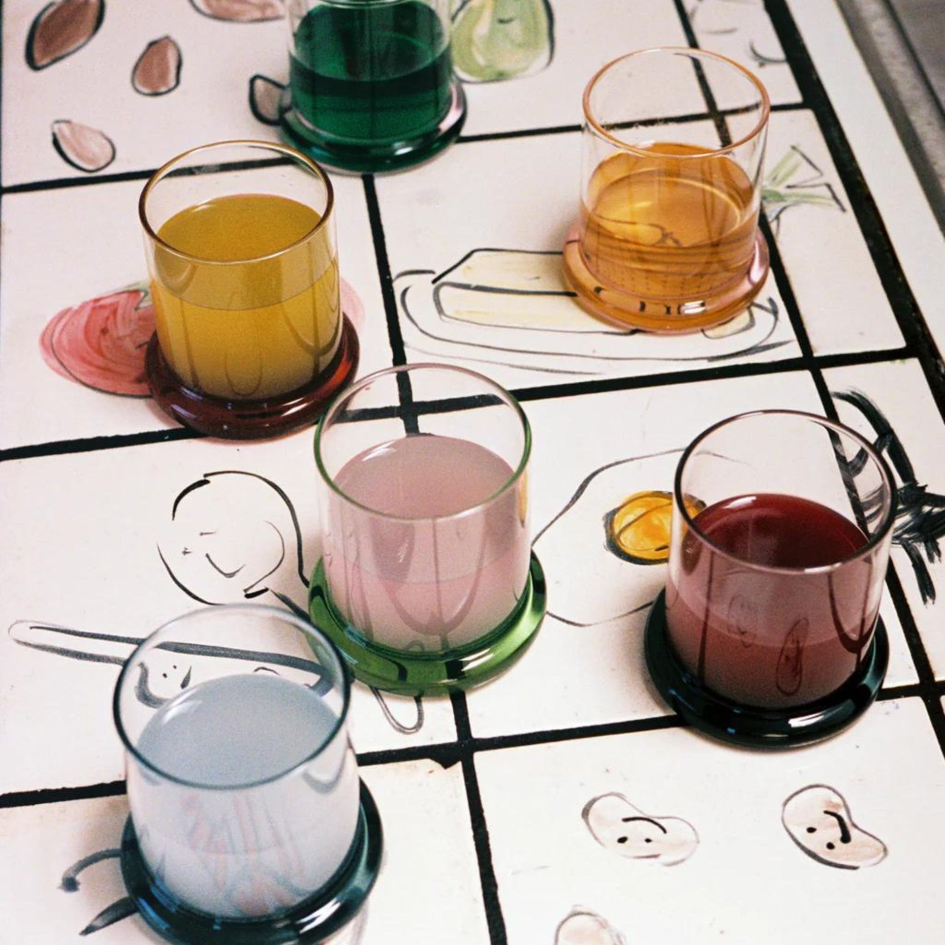 Sophie Lou Jacobsen, Drinking Glass Set, Fritter Tumbler, Pink – DOMA