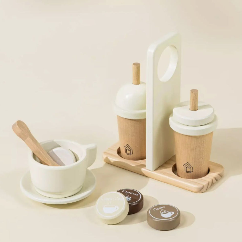 Coco Village, Kid Coffee Maker Set, Wooden Toys for Toddlers – DOMA