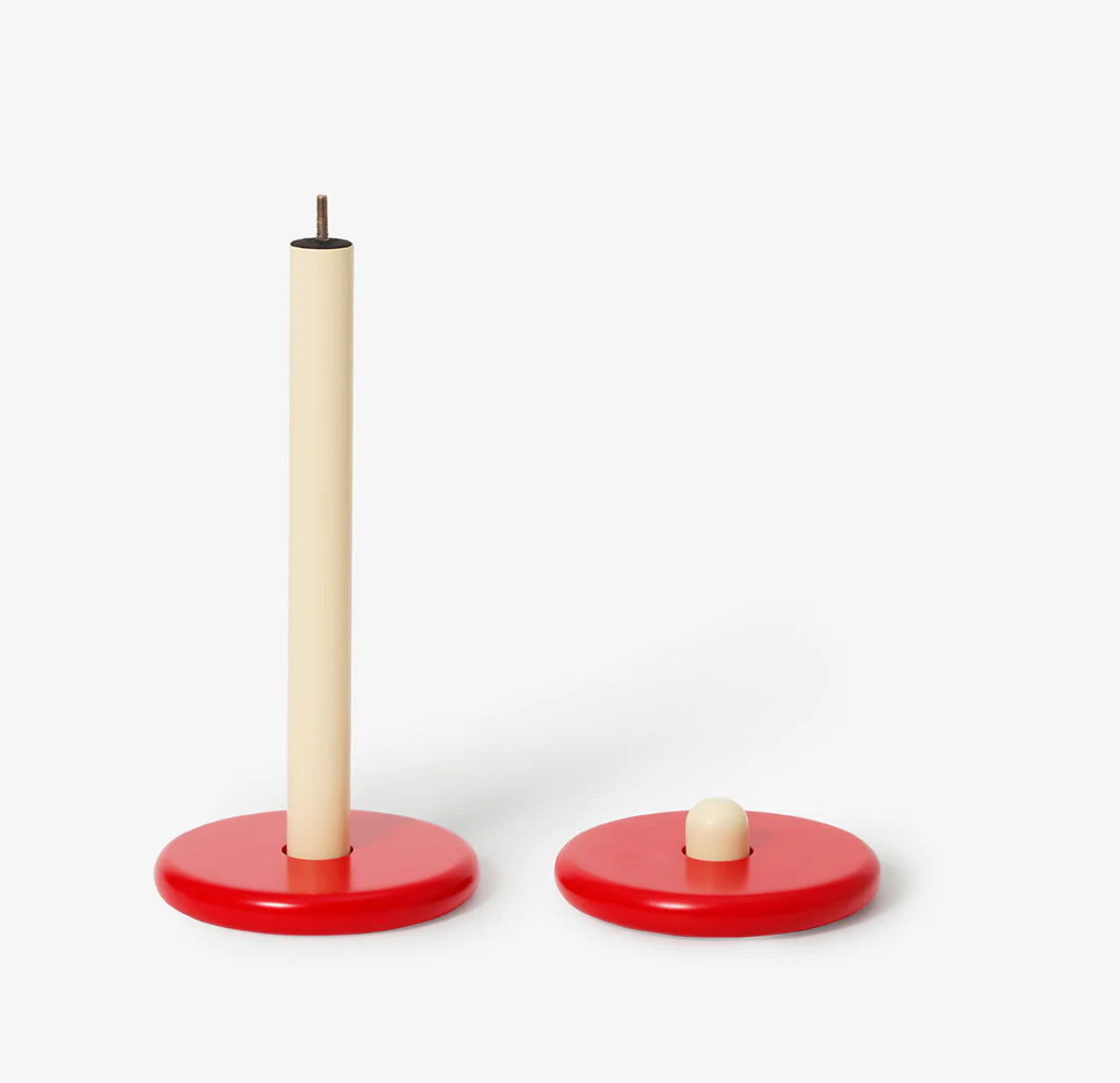 Areaware, Spool Paper Towel Holder, Wooden, Red – DOMA