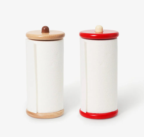 Areaware, Spool Paper Towel Holder, Wooden, Red – DOMA